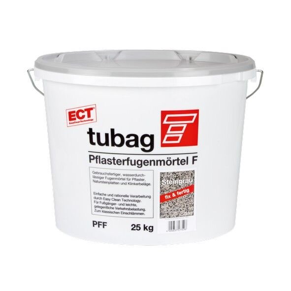tubag PFF steingrau Pflasterfugenmörtel F - 25 kg Eimer, 70,14